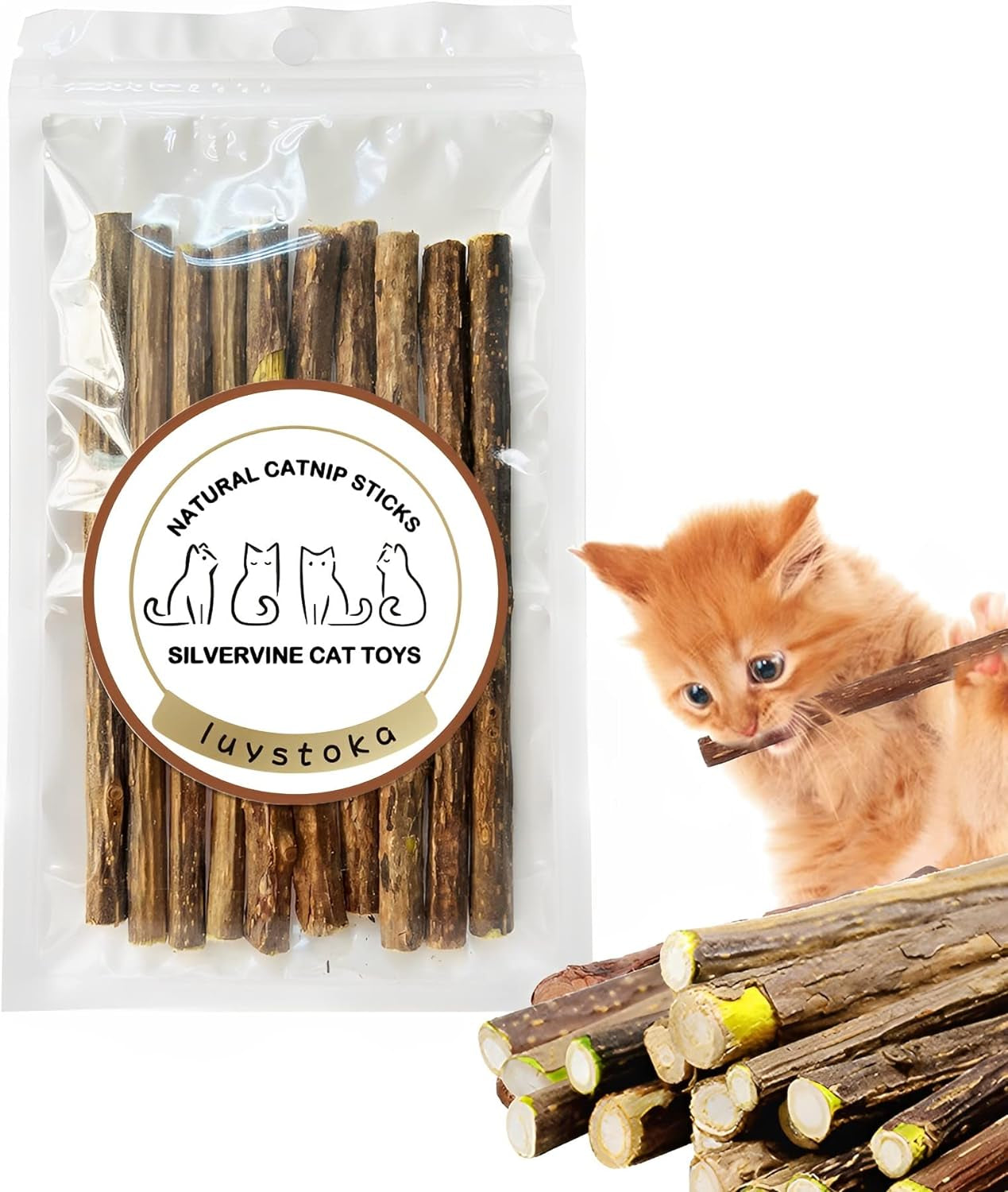 Silvervine and Matatabi Catnip Toy Set - 10-Piece Collection of Indoor ...